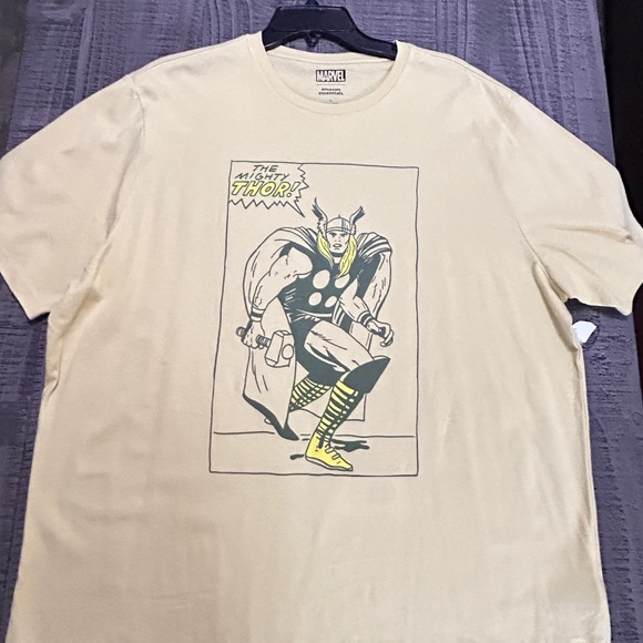 Marvel | Shirts | Marvel Mens Cream Thor Graphic Tshirt | Poshmark